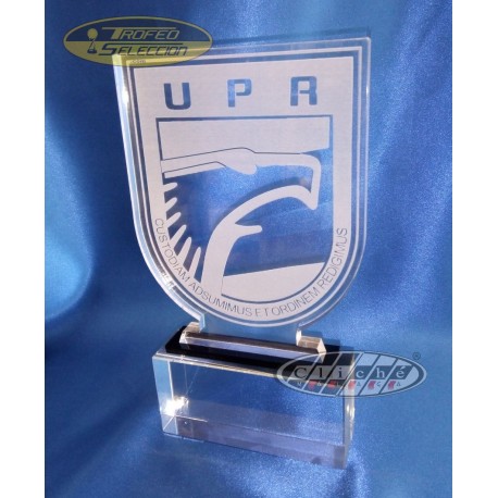 TROFEO ESCUDO UPR POLICÍA NACIONAL METACRILATO
